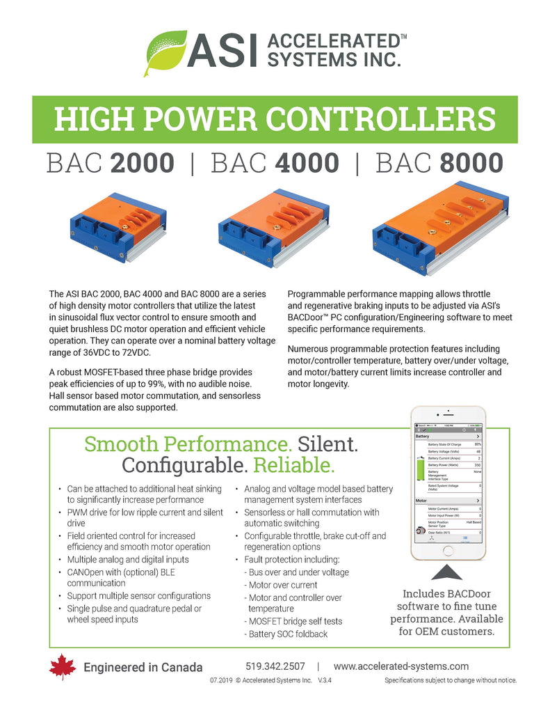 BAC8000 High Power Controller Evaluation Kit – Accelerated Systems Inc.